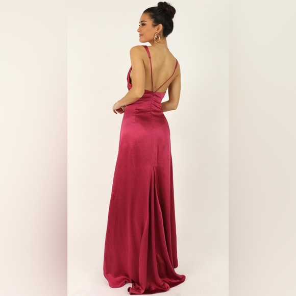 Showpo. | Dresses | When The Lights Are Low Dress In Raspberry Satin ...